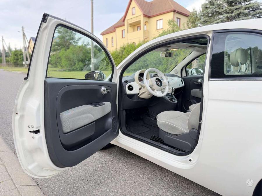 White Fiat 500 2014 in Vilnius, with an engine capacity of 1.20 L and mileage of 130 thousand km for 4450 €, photo 24 on AUTOMOTO.COM.LV