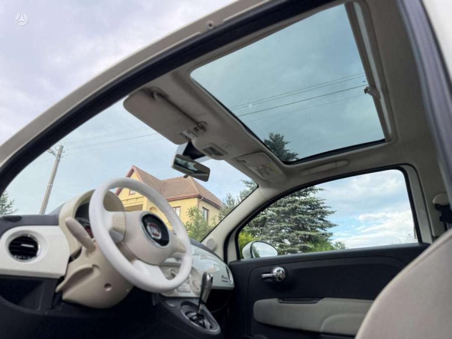 White Fiat 500 2014 in Vilnius, with an engine capacity of 1.20 L and mileage of 130 thousand km for 4450 €, photo 26 on AUTOMOTO.COM.LV