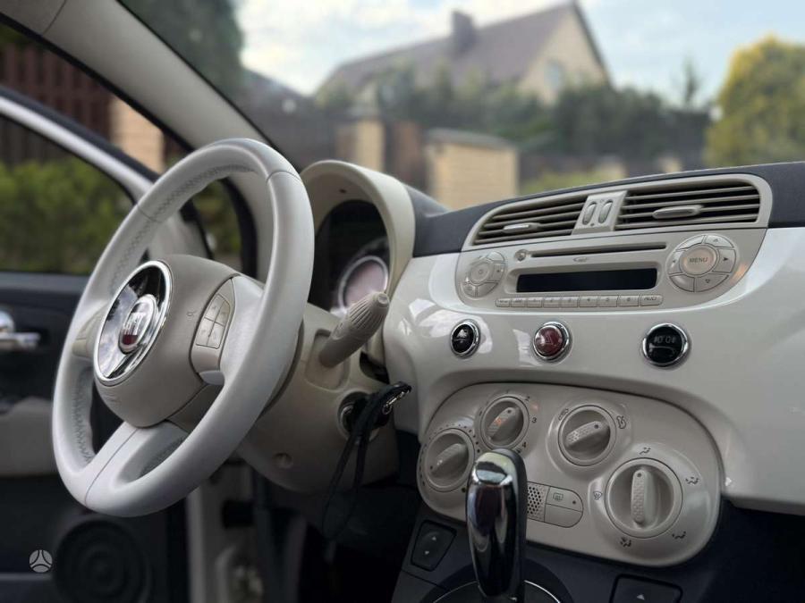 White Fiat 500 2014 in Vilnius, with an engine capacity of 1.20 L and mileage of 130 thousand km for 4450 €, photo 28 on AUTOMOTO.COM.LV