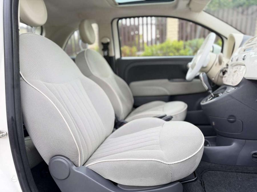 White Fiat 500 2014 in Vilnius, with an engine capacity of 1.20 L and mileage of 130 thousand km for 4450 €, photo 30 on AUTOMOTO.COM.LV