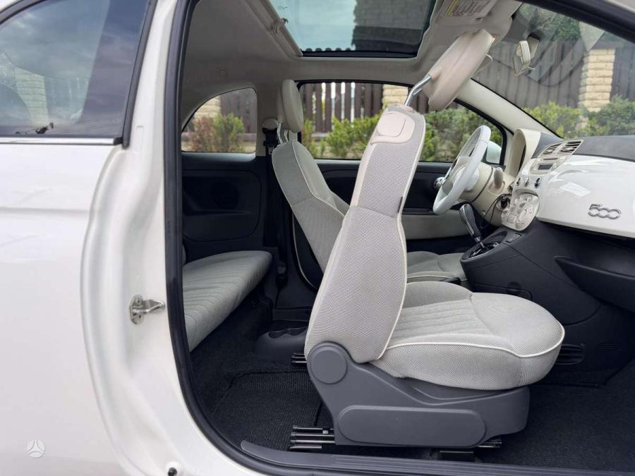 White Fiat 500 2014 in Vilnius, with an engine capacity of 1.20 L and mileage of 130 thousand km for 4450 €, photo 32 on AUTOMOTO.COM.LV