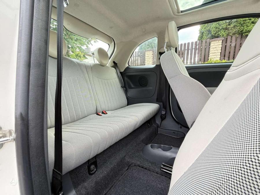 White Fiat 500 2014 in Vilnius, with an engine capacity of 1.20 L and mileage of 130 thousand km for 4450 €, photo 33 on AUTOMOTO.COM.LV