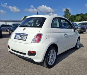 White Fiat 500 2014 in Utena, with an engine capacity of 0.88 L and mileage of 130 thousand km for 3900 €, photo 4 on AUTOMOTO.COM.LV