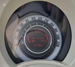 White Fiat 500 2014 in Utena, with an engine capacity of 0.88 L and mileage of 130 thousand km for 3900 €, photo 7 on AUTOMOTO.COM.LV