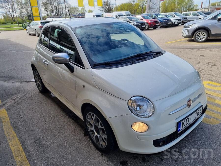 White Fiat 500 2015 in Riga, with an engine capacity of 1.20 L and mileage of 42 thousand km for 7500 €, photo 3 on AUTOMOTO.COM.LV