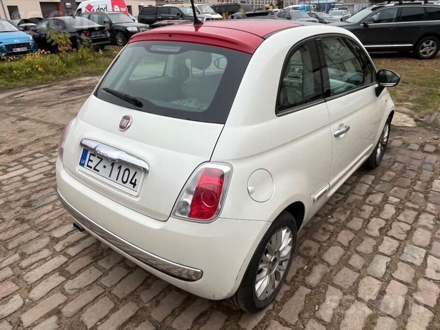 White Fiat 500 2015 in Riga, with an engine capacity of 1.20 L and mileage of 122 thousand km for 2550 €, photo 2 on AUTOMOTO.COM.LV