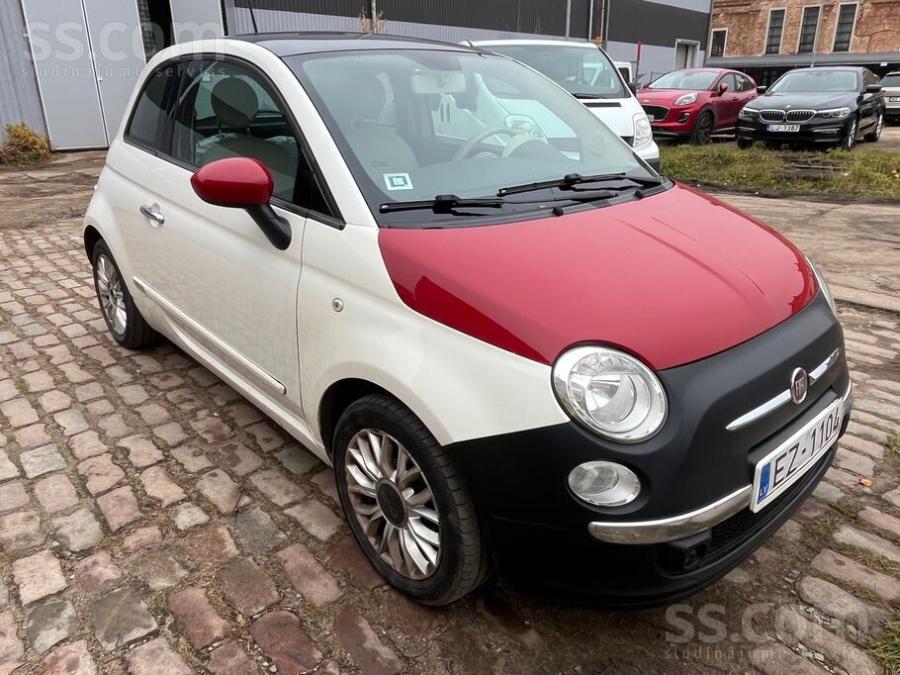 White Fiat 500 2015 in Riga, with an engine capacity of 1.20 L and mileage of 122 thousand km for 2550 €, photo 7 on AUTOMOTO.COM.LV