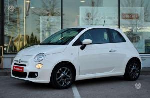 White Fiat 500 2015 in Vilnius, with an engine capacity of 1.24 L and mileage of 76 thousand km for 7700 €, photo  on AUTOMOTO.COM.LV