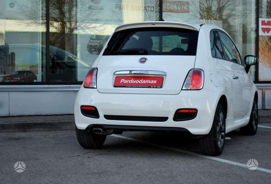 Balts Fiat 500 2015 Viļņa, ar dzinēja tilpumu 1.24 L un nobraukumu 76 tūkst. km par 7700 €, foto 5 vietnē AUTOMOTO.COM.LV