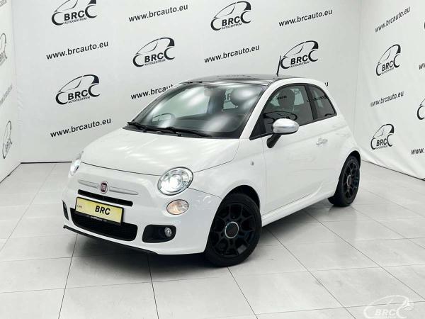 White Fiat 500 2015 in Vilnius, with an engine capacity of 1.24 L and mileage of 62 thousand km for 6200 €, photo 1 on AUTOMOTO.COM.LV