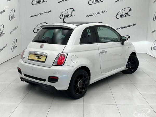 White Fiat 500 2015 in Vilnius, with an engine capacity of 1.24 L and mileage of 62 thousand km for 6200 €, photo 3 on AUTOMOTO.COM.LV