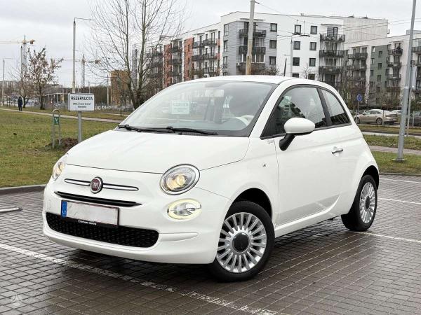 White Fiat 500 2017 in Vilnius, with an engine capacity of 1.24 L and mileage of 101 thousand km for 5700 €, photo 1 on AUTOMOTO.COM.LV