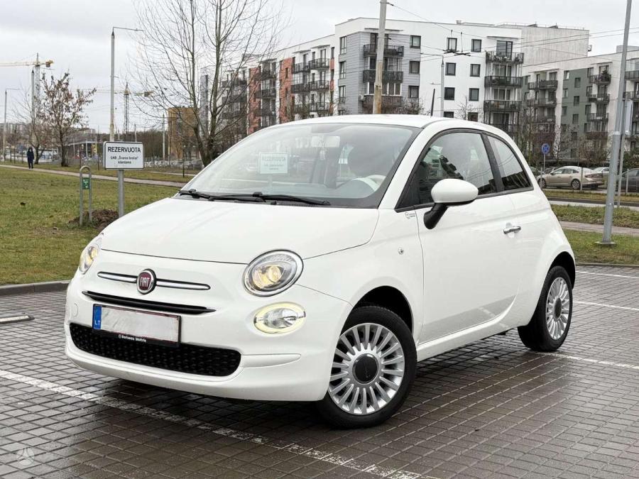Balts Fiat 500 2017 Viļņa, ar dzinēja tilpumu 1.24 L un nobraukumu 101 tūkst. km par 5700 €, foto 1 vietnē AUTOMOTO.COM.LV