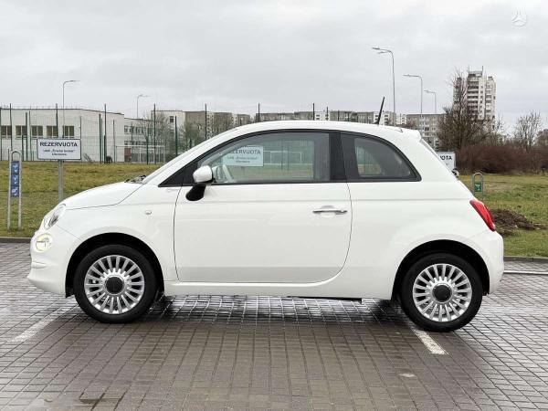 White Fiat 500 2017 in Vilnius, with an engine capacity of 1.24 L and mileage of 101 thousand km for 5700 €, photo 2 on AUTOMOTO.COM.LV