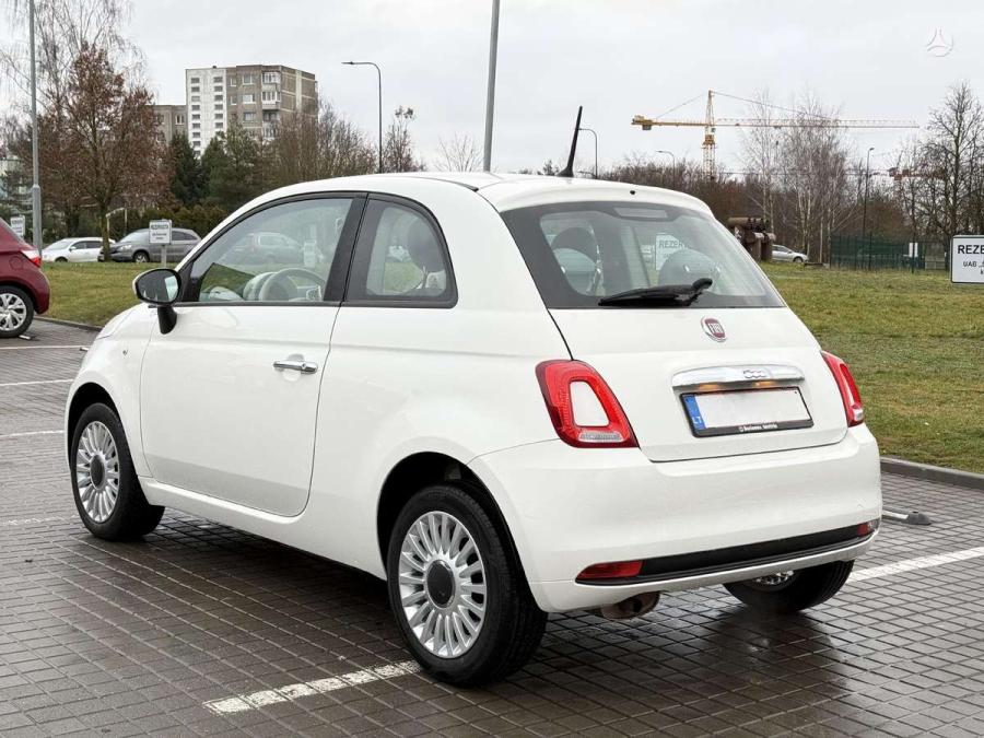 Balts Fiat 500 2017 Viļņa, ar dzinēja tilpumu 1.24 L un nobraukumu 101 tūkst. km par 5700 €, foto 4 vietnē AUTOMOTO.COM.LV