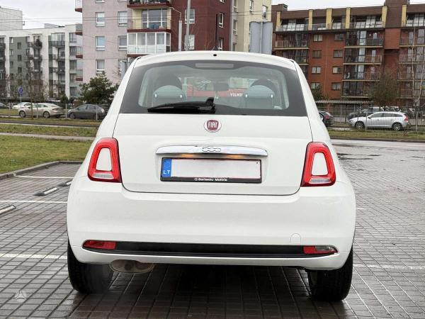 White Fiat 500 2017 in Vilnius, with an engine capacity of 1.24 L and mileage of 101 thousand km for 5700 €, photo 5 on AUTOMOTO.COM.LV