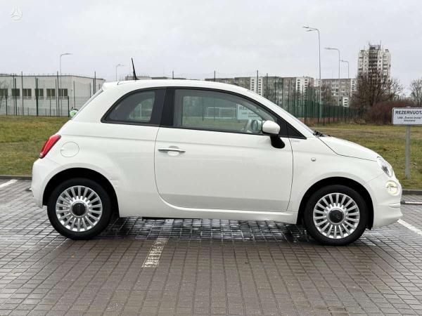 White Fiat 500 2017 in Vilnius, with an engine capacity of 1.24 L and mileage of 101 thousand km for 5700 €, photo 8 on AUTOMOTO.COM.LV