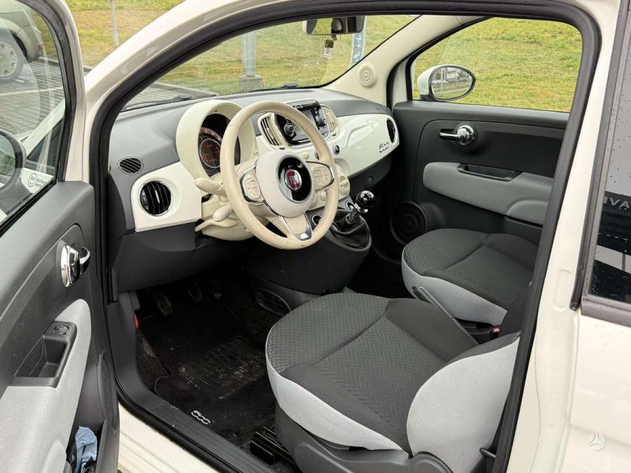 Balts Fiat 500 2017 Viļņa, ar dzinēja tilpumu 1.24 L un nobraukumu 101 tūkst. km par 5700 €, foto 11 vietnē AUTOMOTO.COM.LV
