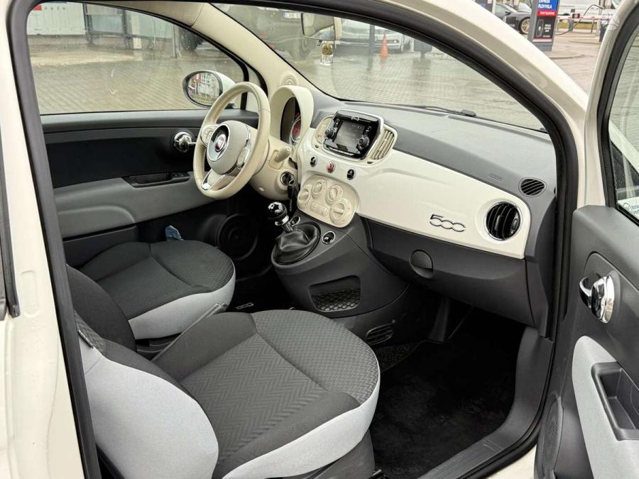 Balts Fiat 500 2017 Viļņa, ar dzinēja tilpumu 1.24 L un nobraukumu 101 tūkst. km par 5700 €, foto 14 vietnē AUTOMOTO.COM.LV