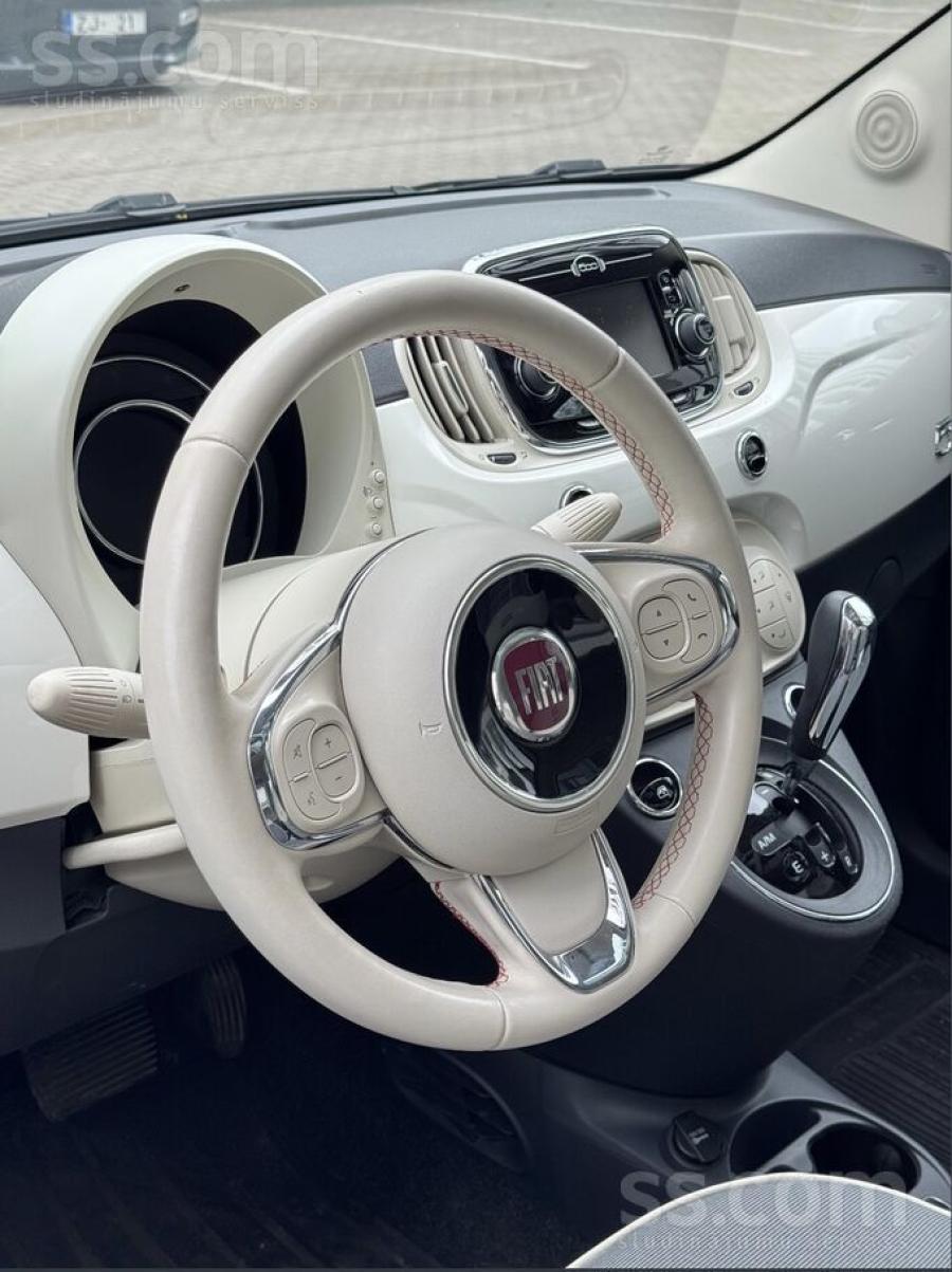Balts Fiat 500 2017 Rīga, ar dzinēja tilpumu 1.20 L un nobraukumu 72 tūkst. km par 11990 €, foto 6 vietnē AUTOMOTO.COM.LV