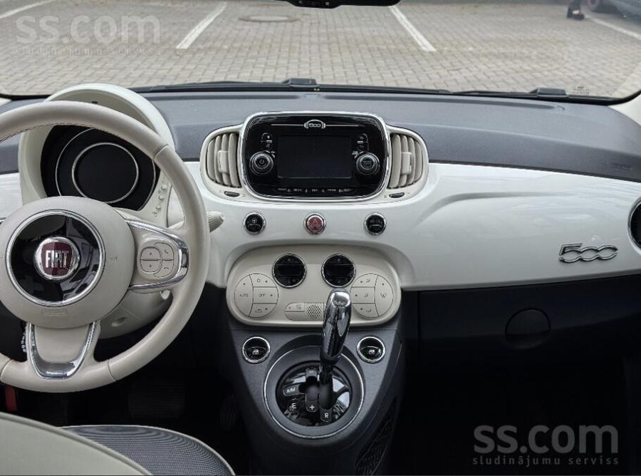 Balts Fiat 500 2017 Rīga, ar dzinēja tilpumu 1.20 L un nobraukumu 72 tūkst. km par 11990 €, foto 7 vietnē AUTOMOTO.COM.LV