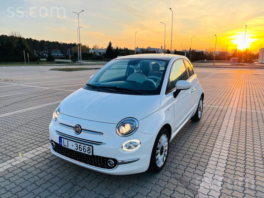 Белый Фиат 500 2021 в Рига, объемом двигателя 1.20 л и пробегом 47 тыс. км за 11900 €, фото 1 на AUTOMOTO.COM.LV