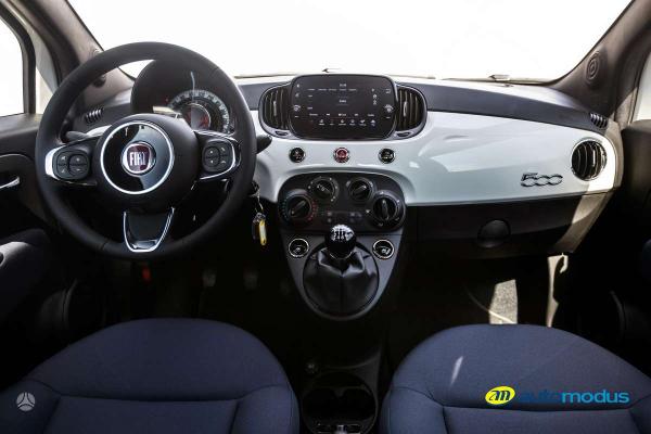 White Fiat 500 2022 in Vilnius, with an engine capacity of 1.00 L and mileage of 35 thousand km for 13950 €, photo 5 on AUTOMOTO.COM.LV