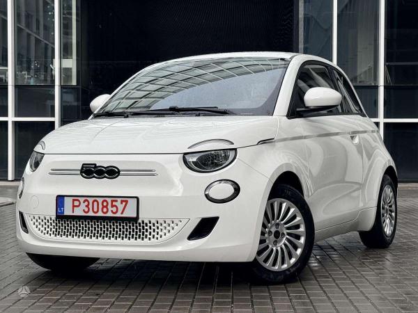 White Fiat 500 2023 in Vilnius, with an engine capacity of 0.00 L and mileage of 33 thousand km for 12290 €, photo 1 on AUTOMOTO.COM.LV