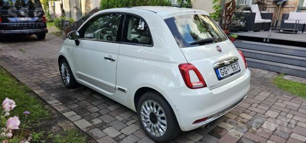 Balts Fiat 500 2019 Jūrmala, ar dzinēja tilpumu 1.20 L un nobraukumu 50 tūkst. km par 8500 €, foto 3 vietnē AUTOMOTO.COM.LV