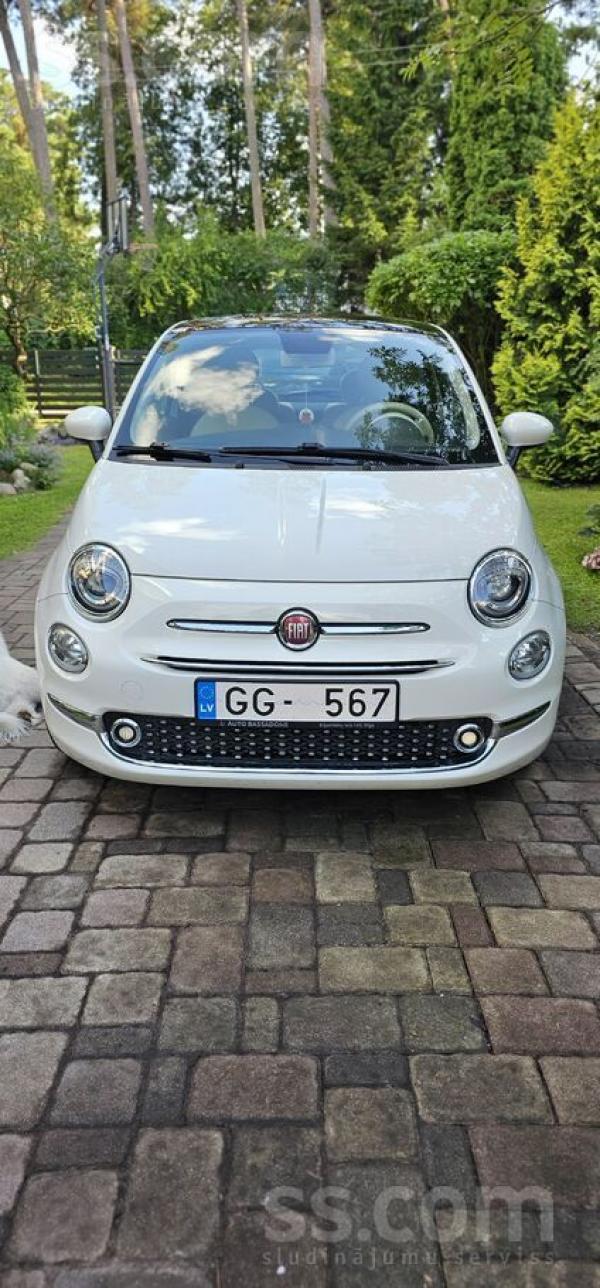 Balts Fiat 500 2019 Jūrmala, ar dzinēja tilpumu 1.20 L un nobraukumu 50 tūkst. km par 8500 €, foto 5 vietnē AUTOMOTO.COM.LV