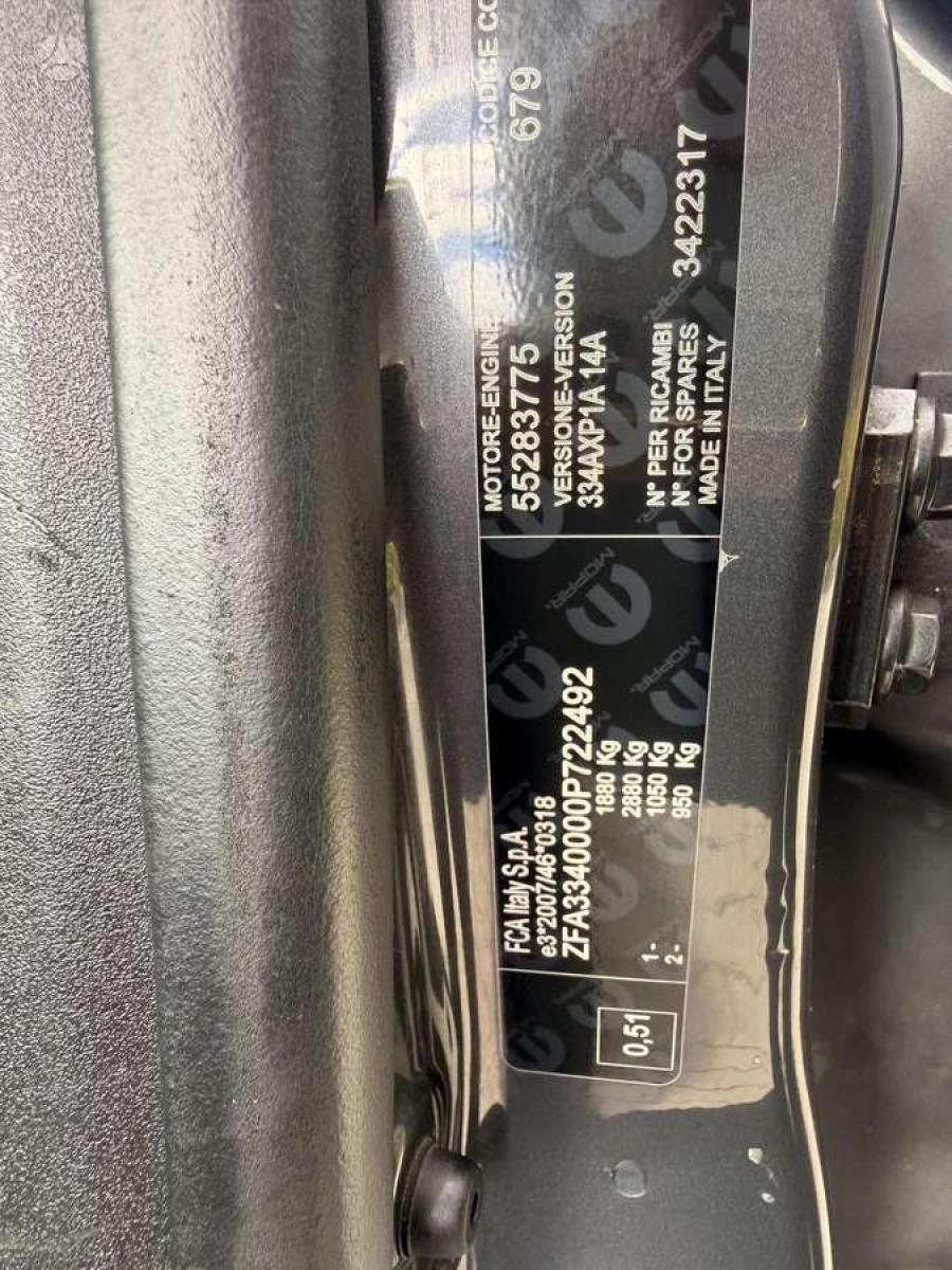 Grey Fiat 500-x 2018 in Vilnius, with an engine capacity of 1.25 L and mileage of 196 thousand km for 8550 €, photo 13 on AUTOMOTO.COM.LV