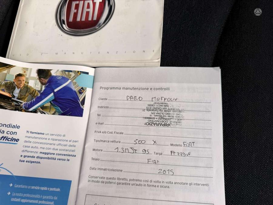 Grey Fiat 500-x 2018 in Vilnius, with an engine capacity of 1.25 L and mileage of 196 thousand km for 8550 €, photo 25 on AUTOMOTO.COM.LV