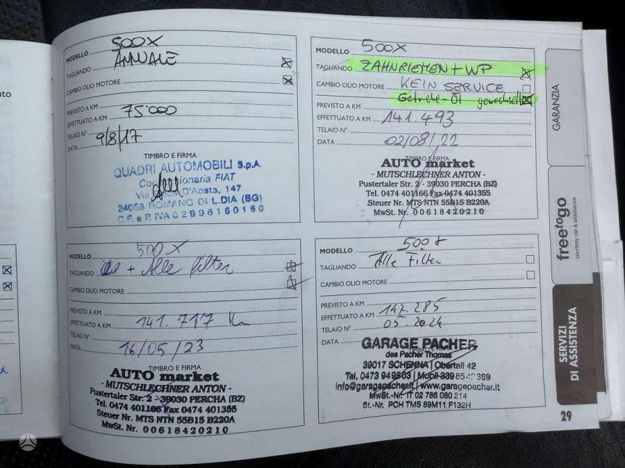 Sarkans Fiat 500-x 2015 Kauņa, ar dzinēja tilpumu 2.00 L un nobraukumu 161 tūkst. km par 8350 €, foto 52 vietnē AUTOMOTO.COM.LV