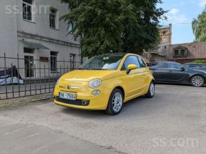 Dzeltens Fiat 500 2009 Rīga, ar dzinēja tilpumu 1.20 L un nobraukumu 145 tūkst. km par 3900 €, foto  vietnē AUTOMOTO.COM.LV