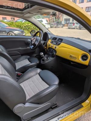 Yellow Fiat 500 2009 in Riga, with an engine capacity of 1.20 L and mileage of 145 thousand km for 3900 €, photo 5 on AUTOMOTO.COM.LV