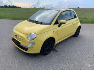 Dzeltens Fiat 500 2010 Utena, ar dzinēja tilpumu 1.25 L un nobraukumu 200 tūkst. km par 2250 €, foto  vietnē AUTOMOTO.COM.LV