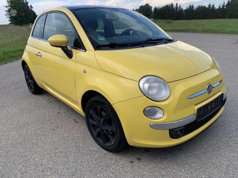 Dzeltens Fiat 500 2010 Utena, ar dzinēja tilpumu 1.25 L un nobraukumu 200 tūkst. km par 2250 €, foto 3 vietnē AUTOMOTO.COM.LV