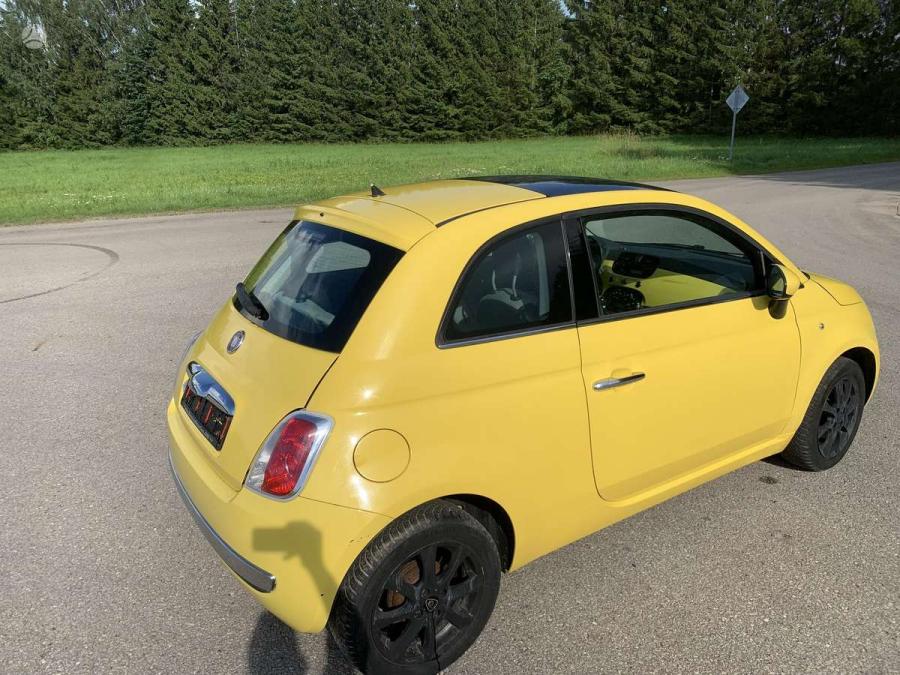 Dzeltens Fiat 500 2010 Utena, ar dzinēja tilpumu 1.25 L un nobraukumu 200 tūkst. km par 2250 €, foto 9 vietnē AUTOMOTO.COM.LV