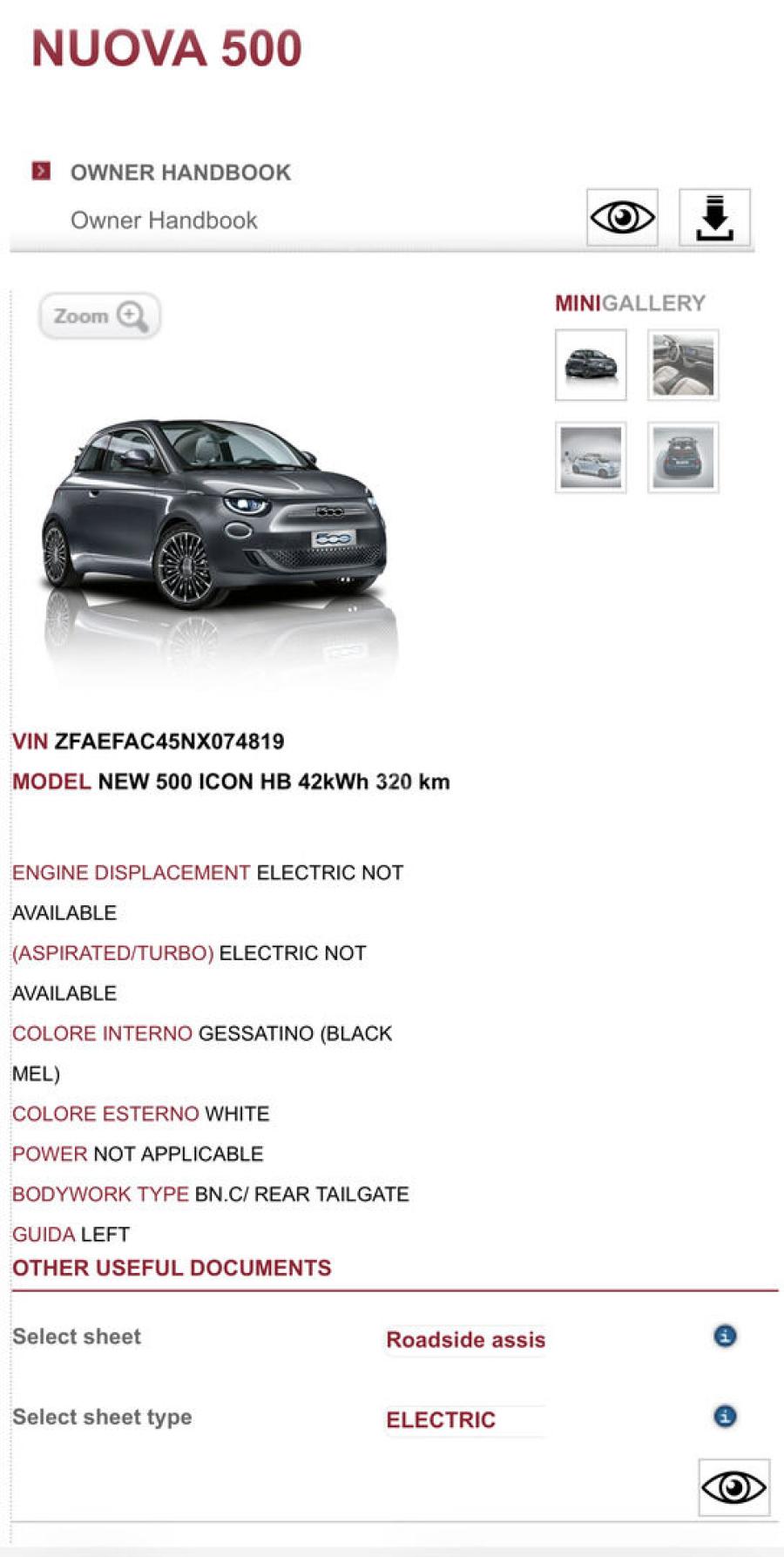 Fiat 500e 2022 in Vilnius, with an engine capacity of 0.00 L and mileage of 32 thousand km for 14200 €, photo 26 on AUTOMOTO.COM.LV