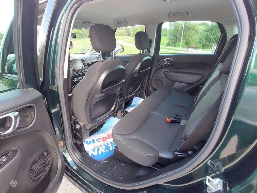 Green Fiat 500L 2018 in Vilnius, with an engine capacity of 1.60 L and mileage of 207 thousand km for 5450 €, photo 20 on AUTOMOTO.COM.LV