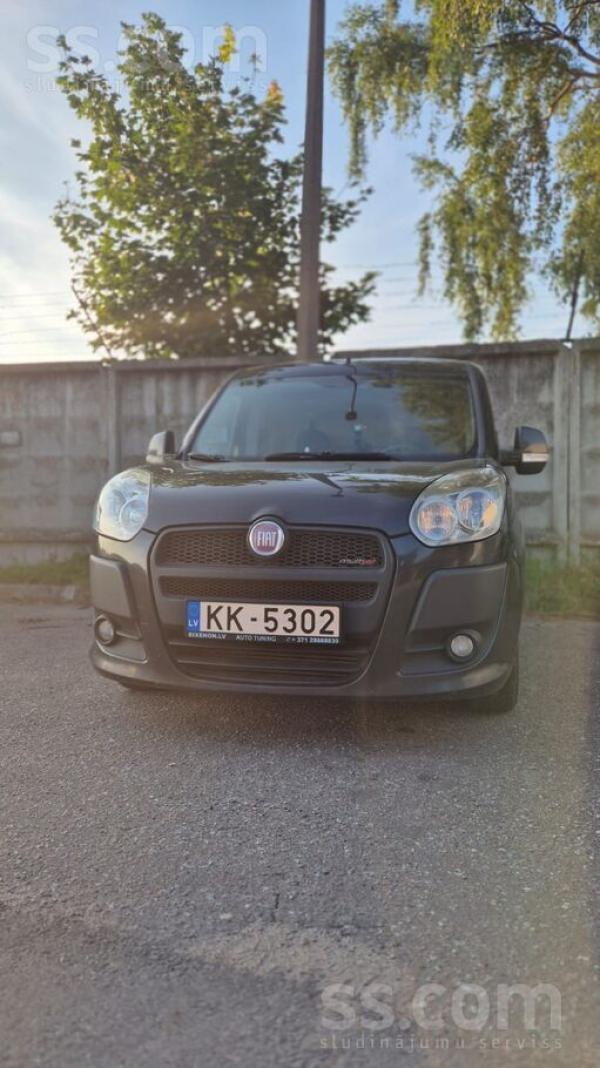 Black Fiat Doblo 2010 in Riga, with an engine capacity of 1.30 L and mileage of 360 thousand km for 1750 €, photo 1 on AUTOMOTO.COM.LV