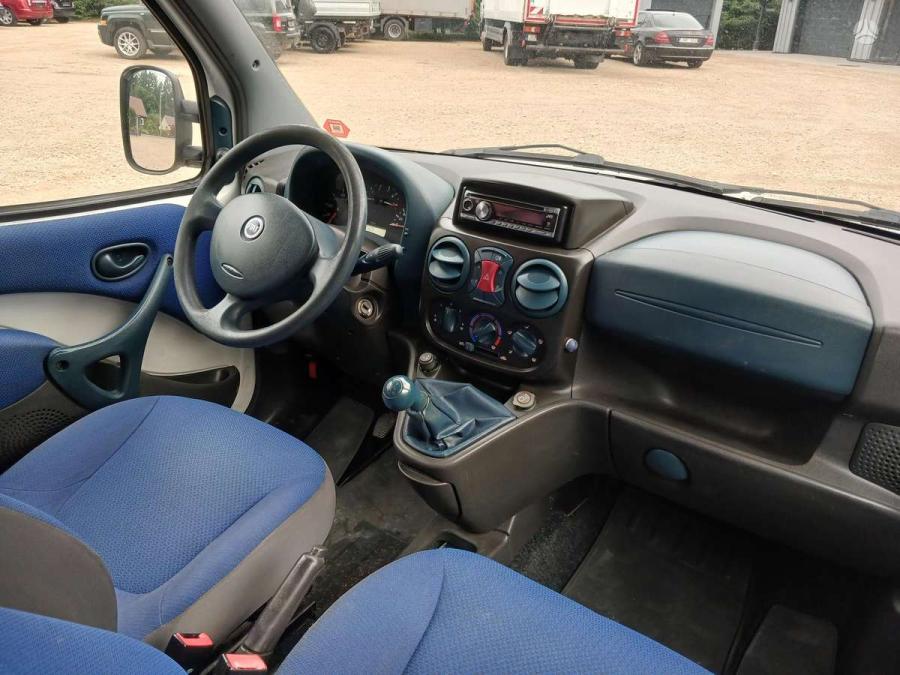 White Fiat Doblo 2003 in Kelme, with an engine capacity of 1.24 L and mileage of 185 thousand km for 1950 €, photo 12 on AUTOMOTO.COM.LV