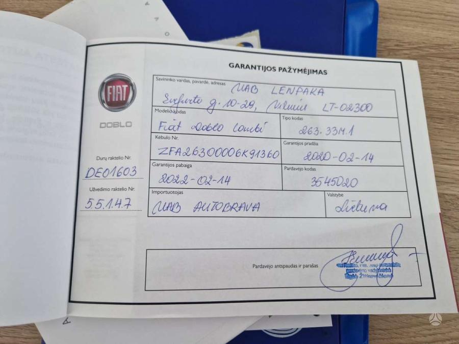 Balts Fiat Doblo 2019 Viļņa, ar dzinēja tilpumu 1.25 L un nobraukumu 89 tūkst. km par 7950 €, foto 20 vietnē AUTOMOTO.COM.LV