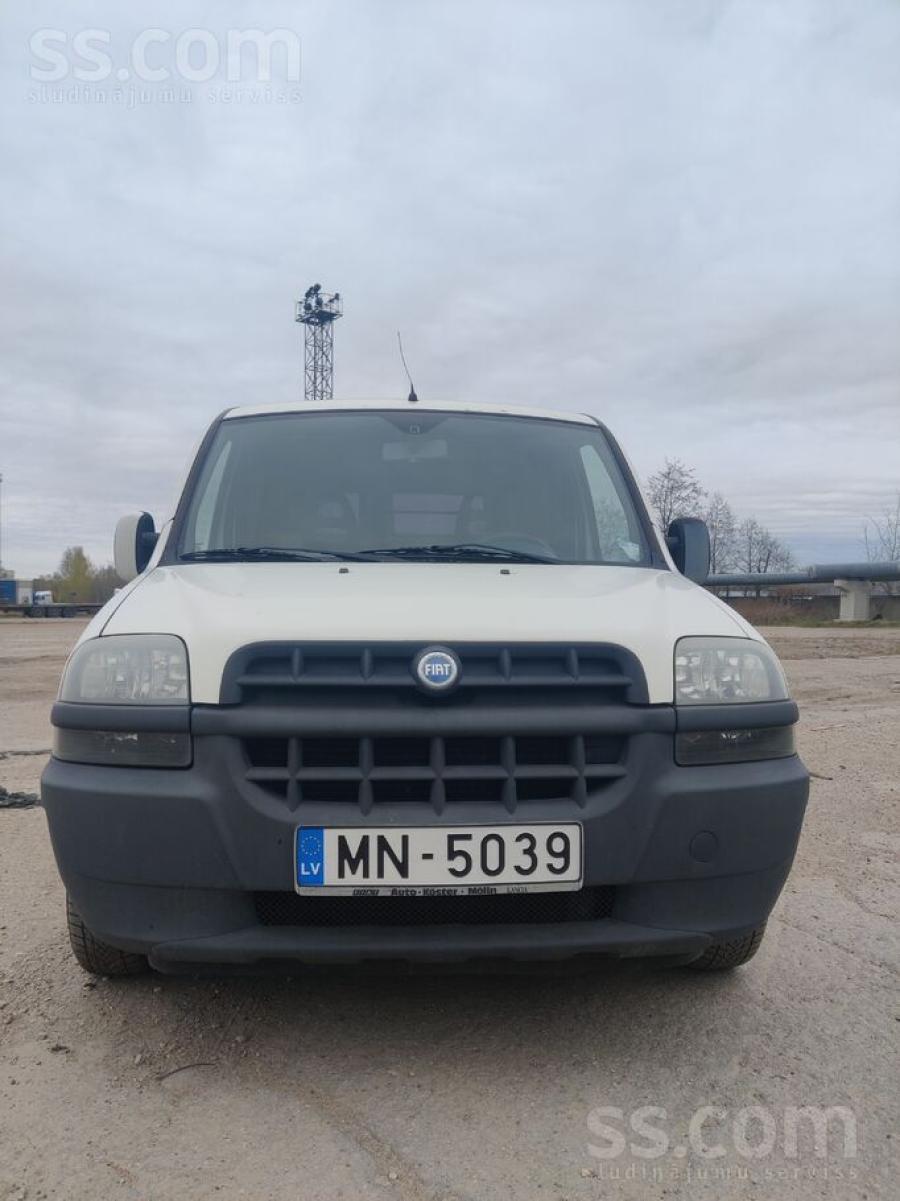 White Fiat Doblo 2003 in Riga, with an engine capacity of 1.90 L and mileage of 155 thousand km for 1500 €, photo 1 on AUTOMOTO.COM.LV