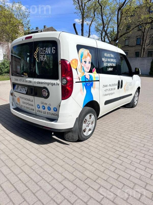 White Fiat Doblo 2014 in Riga, with an engine capacity of 1.30 L and mileage of 209 thousand km for 1800 €, photo 6 on AUTOMOTO.COM.LV