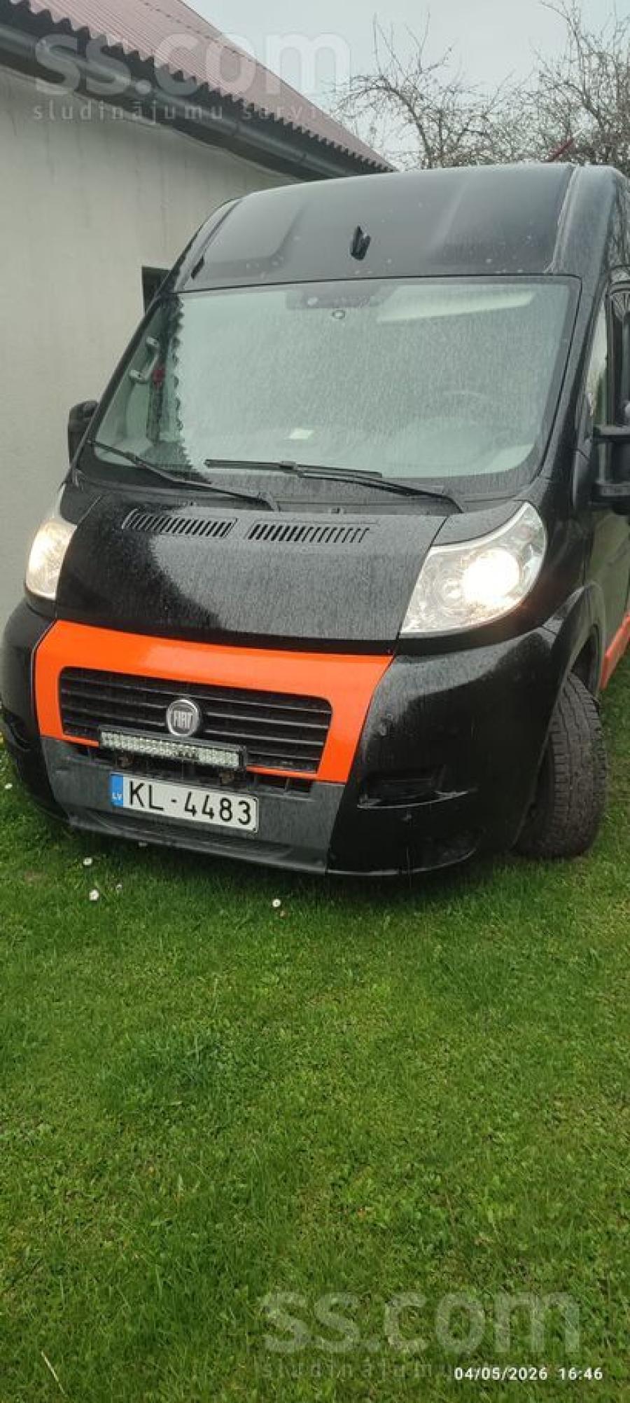 Black Fiat Ducato 2007 in Ogre, with an engine capacity of 2.30 L and mileage of 999 thousand km for 2500 €, photo 1 on AUTOMOTO.COM.LV