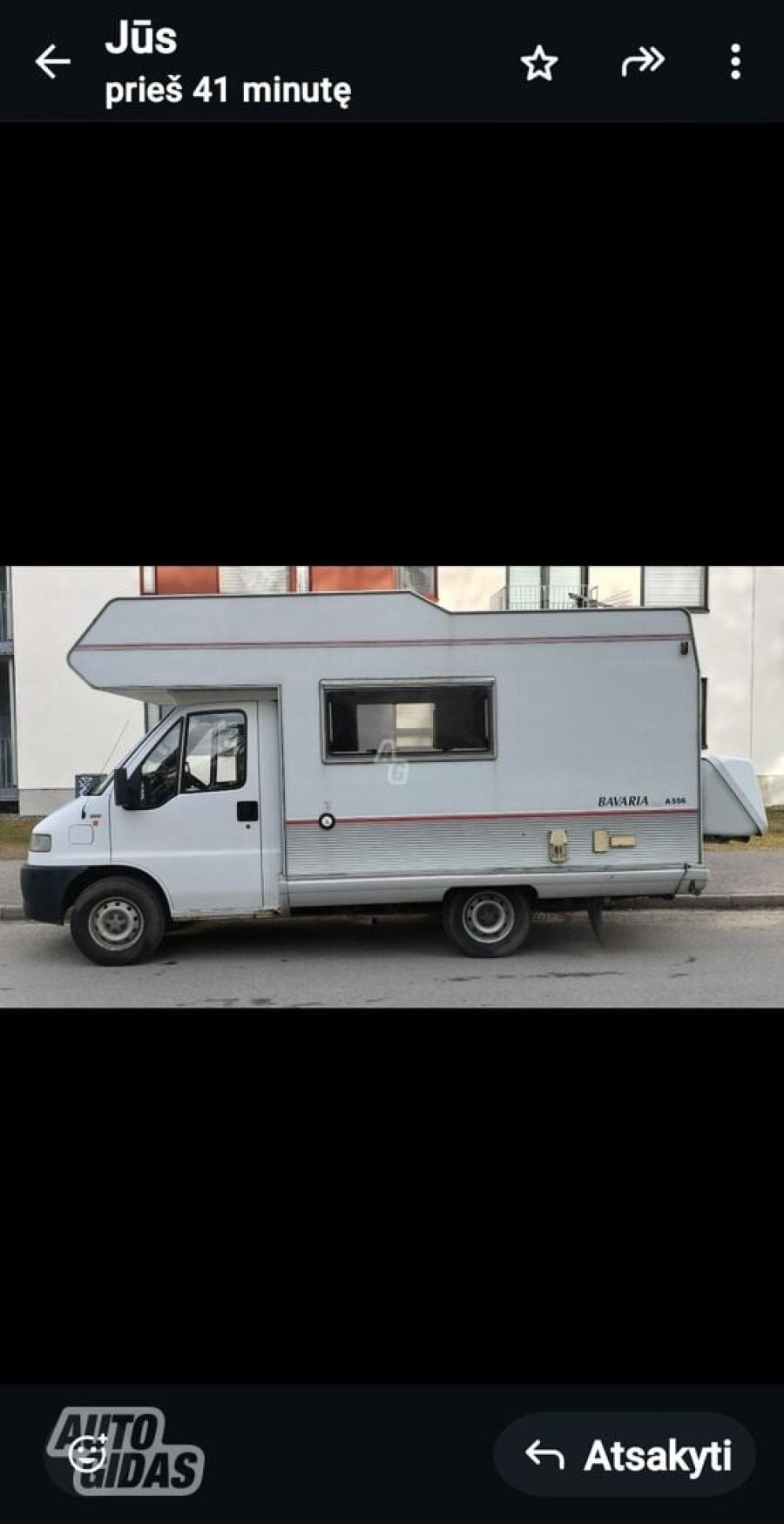 Fiat Ducato 1998 Kelmė, ar dzinēja tilpumu 1.90 L un nobraukumu 199 tūkst. km par 5500 €, foto 2 vietnē AUTOMOTO.COM.LV