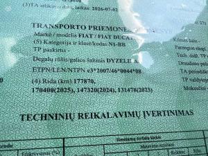 White Fiat Ducato 2015 in Kaunas, with an engine capacity of 2.30 L and mileage of 178 thousand km for 5250 €, photo 16 on AUTOMOTO.COM.LV