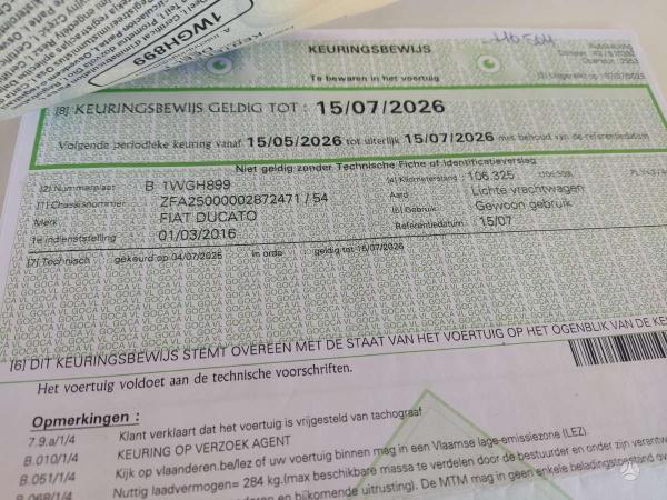 Белый Фиат Дукато 2016 в Пакруойис, объемом двигателя 2.30 л и пробегом 116 тыс. км за 8950 €, фото 3 на AUTOMOTO.COM.LV