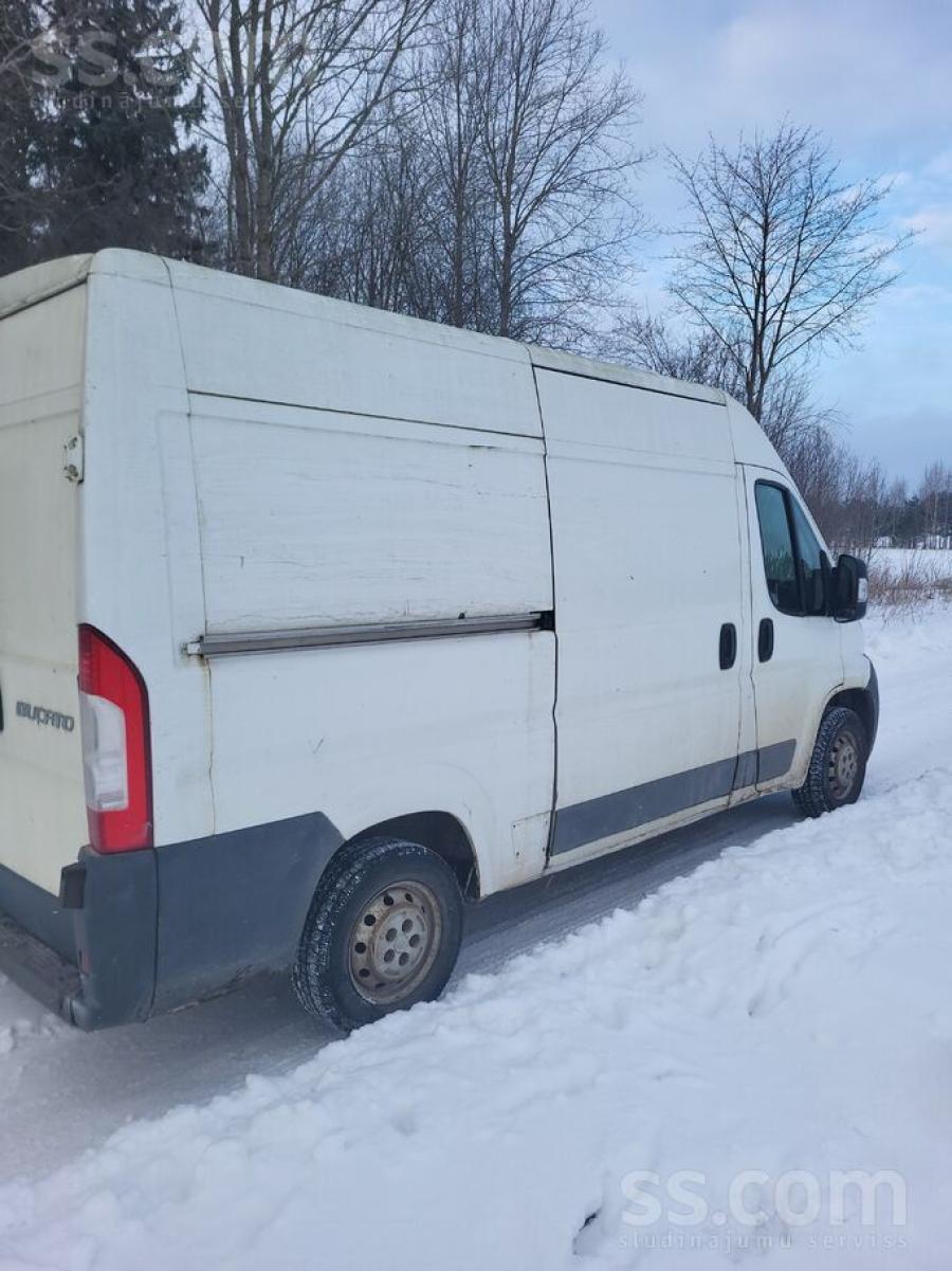 White Fiat Ducato 2012 in Kuldiga, with an engine capacity of 2.20 L and mileage of 189 thousand km for 4400 €, photo 4 on AUTOMOTO.COM.LV